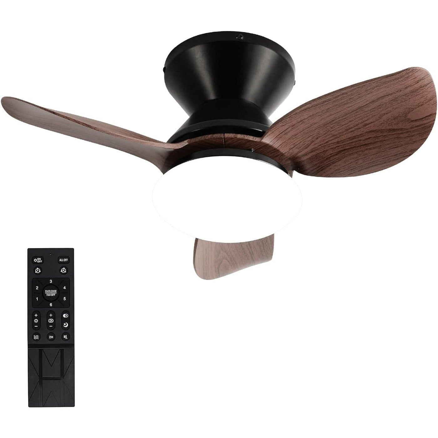 20 in. Small Flush Mount Ceiling Fans with Light, Ceiling Fan on Low C ...