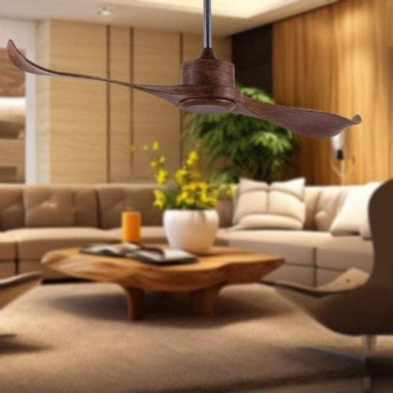 Contemporary Elegant 2-Blade Ceiling Fan with Remote and Wall Control ...
