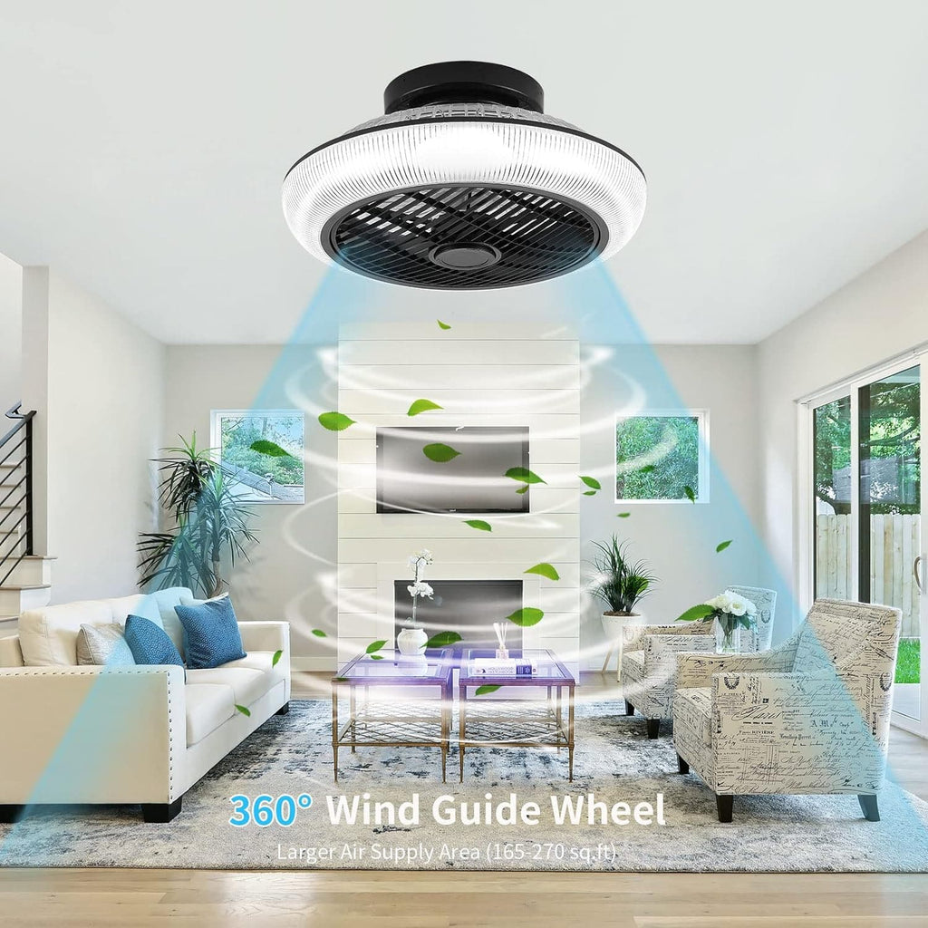 18'' Bladeless Ceiling Fan With RGB LED Light, Low Ghana